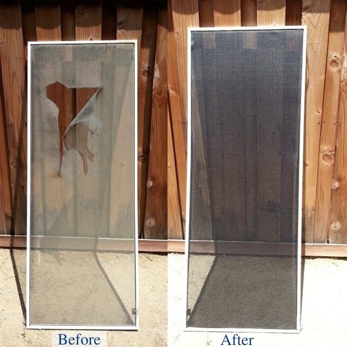 Window Screen Repair Before And After